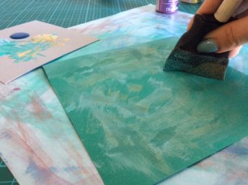 How I paint origami paper with acrylic paints - Origami Blog