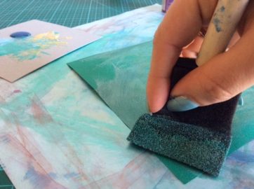 How I paint origami paper with acrylic paints - Origami Blog