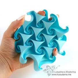 How curved fold origami tessellations are made - Kusudama Me - Origami Blog